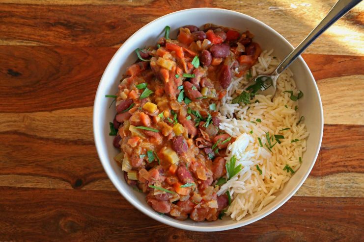 Vegetarian Red Beans and Rice {A Meatless Monday Recipe